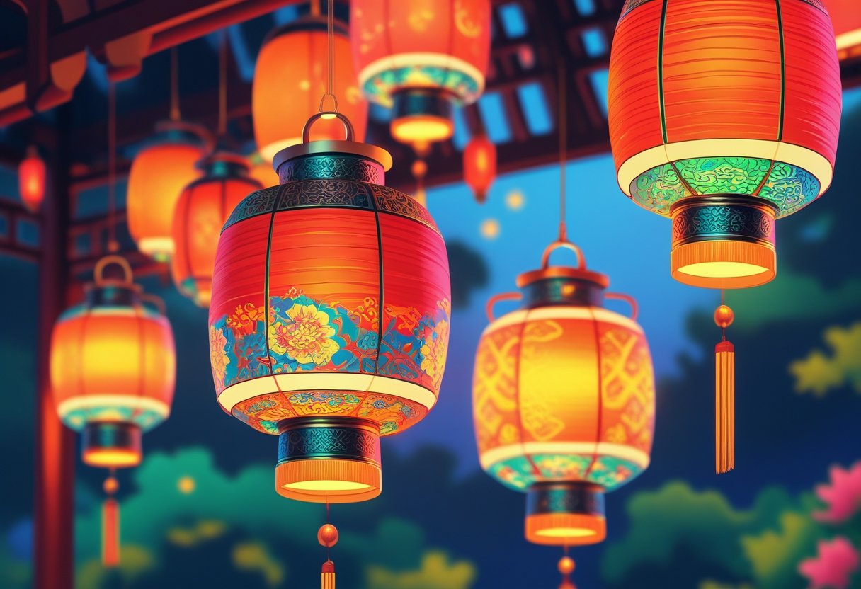 Colorful Lantern Art Print: Elevate Your Space With Vibrant Decor – The ...