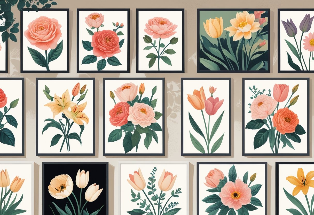 Flower Prints for Gallery Wall: Elevate Your Space with Floral Art ...