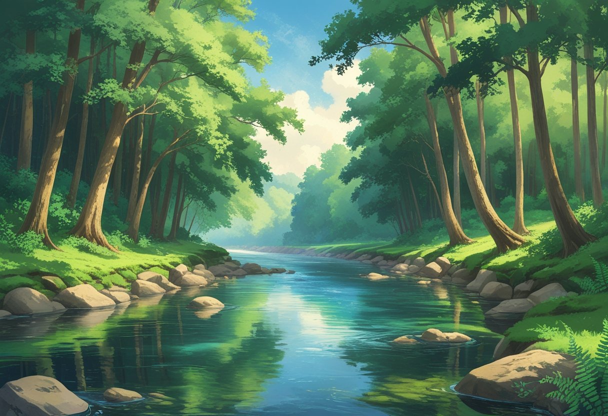 Forest River Print for Living Room: Enhance Your Space with Nature-Ins ...