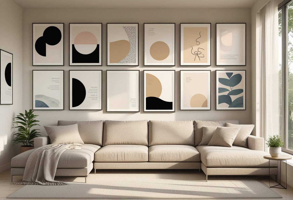 Hanging Multiple Posters Above a Sectional Sofa: Stylish Tips for Your ...